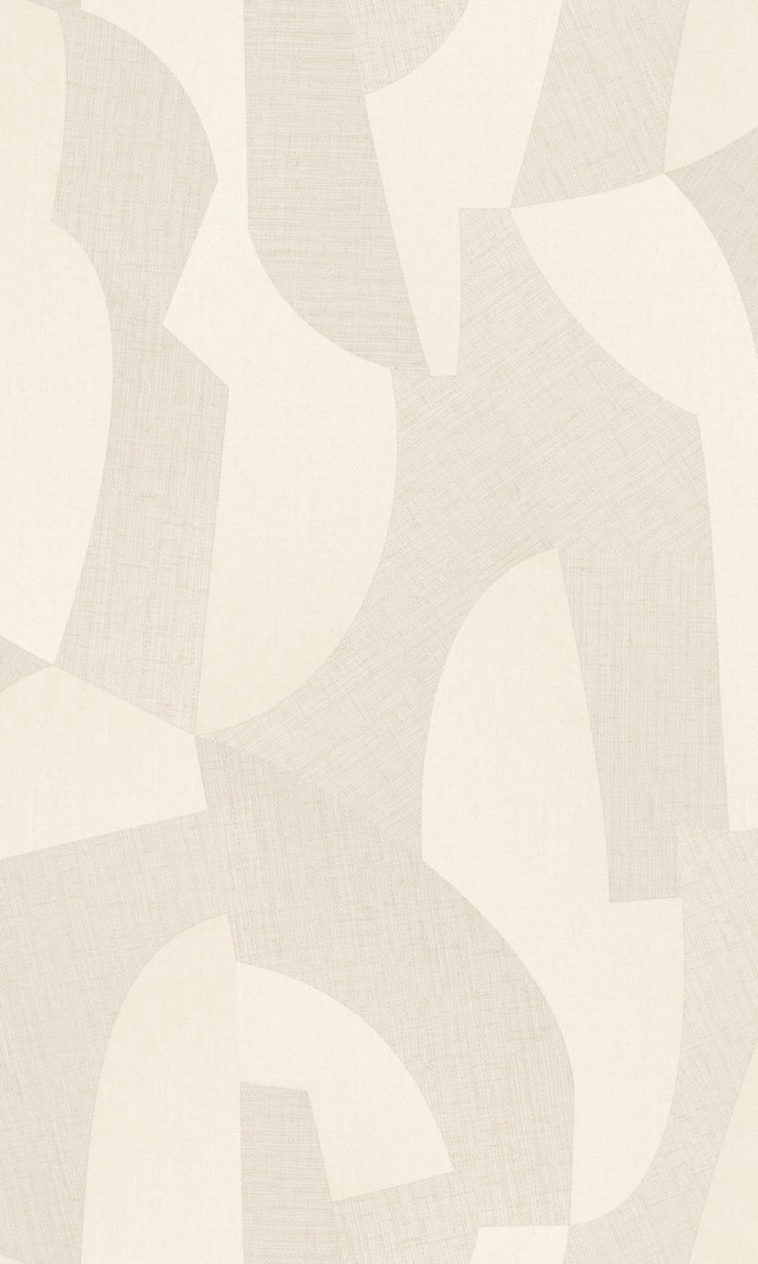 Beige Abstract Shapes Geometric Wallpaper R9051 – Walls Republic US