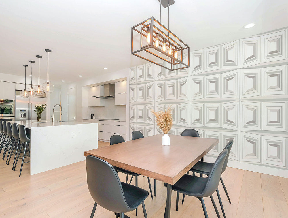 Black And White Symmetrical Square Mural Wallpaper M1274 – Walls ...