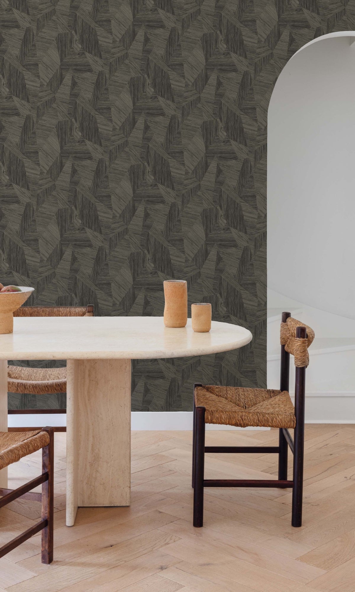 Black Geometric All Over Blown Vinyl Wallpaper R9356 Walls Republic US