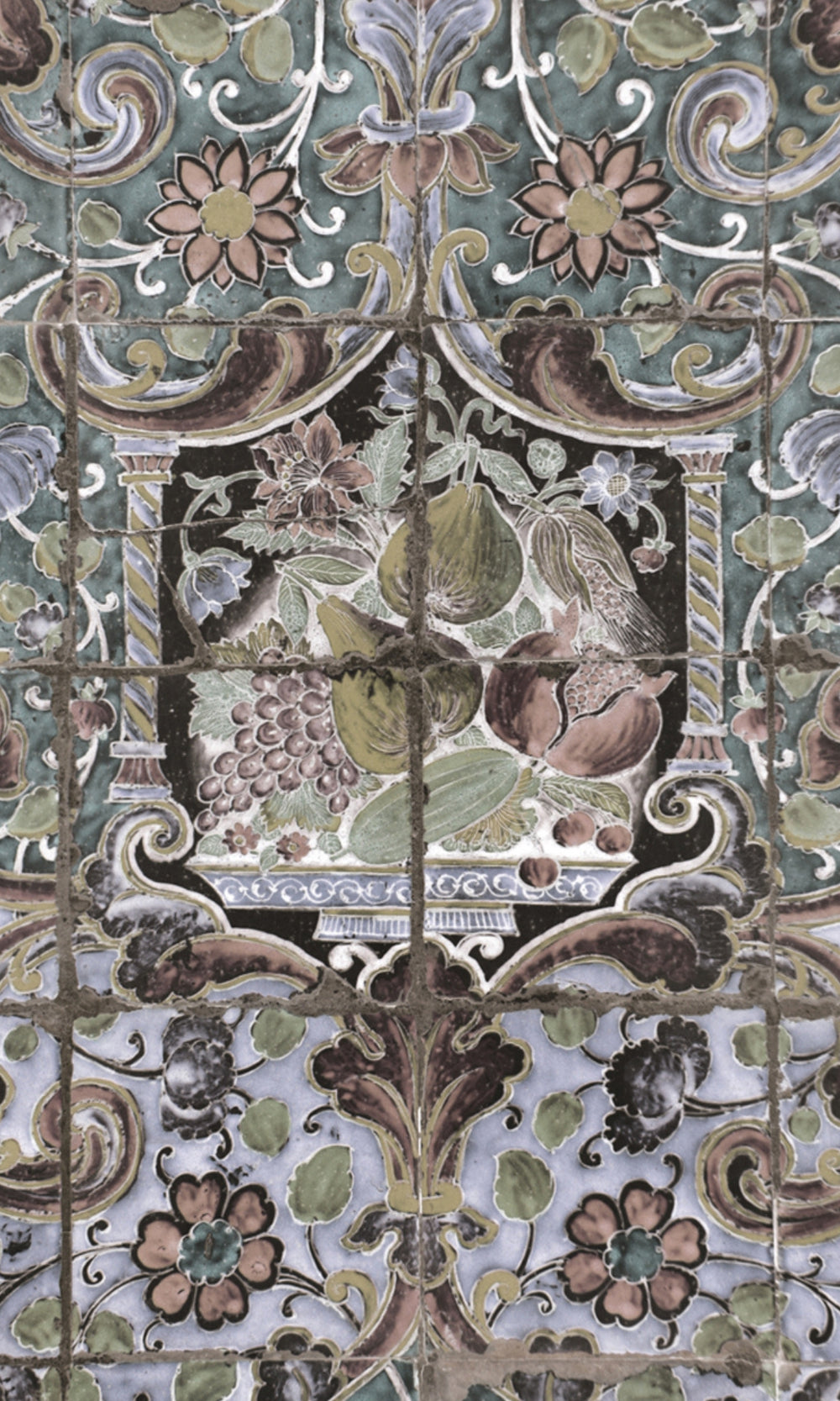 Colorful Traditional patterned Tiles Mural Wallpaper M1183-Sample ...