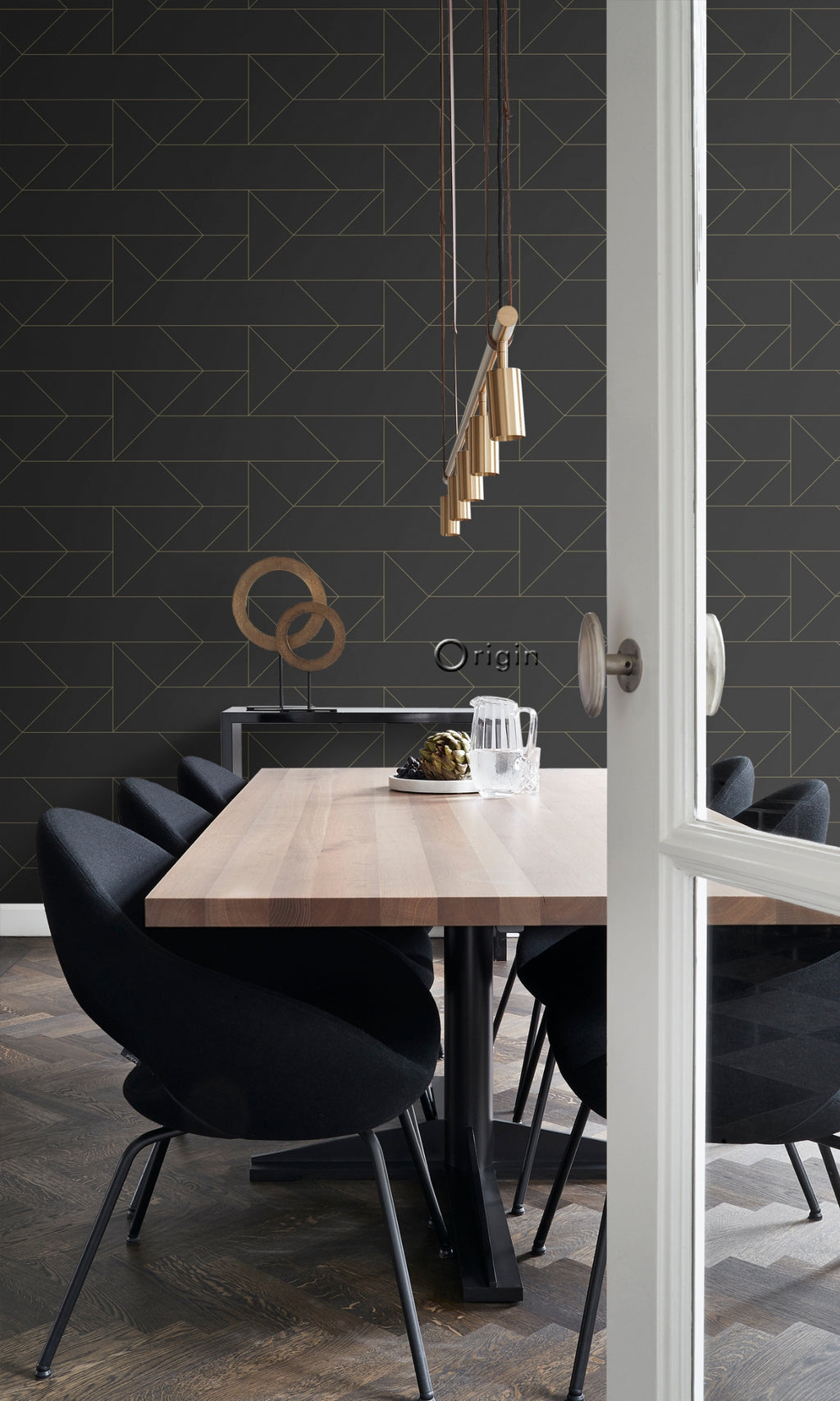 Dark Grey Graphic Line Geometric Wallpaper R8345 – Walls Republic US