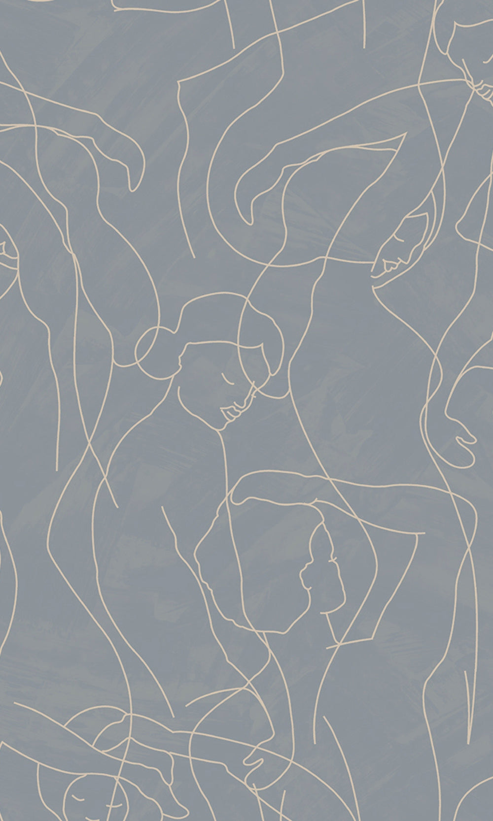 Dusty Blue Abstract Model Lines Non-Woven Wallpaper R9184 – Walls ...