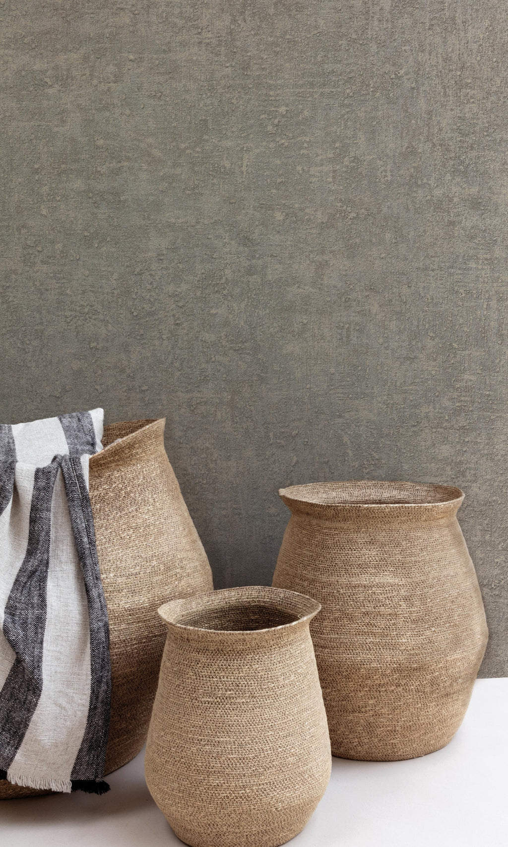 Grey Natural scratched Rock Plain Textured Wallpaper R9240 – Walls ...