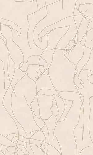 Light Beige Abstract Model Lines Non-Woven Wallpaper R9181 – Walls ...