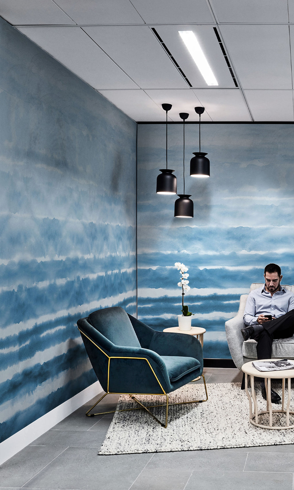 Rolling Abstract Waves Murals M2659 – Walls Republic US