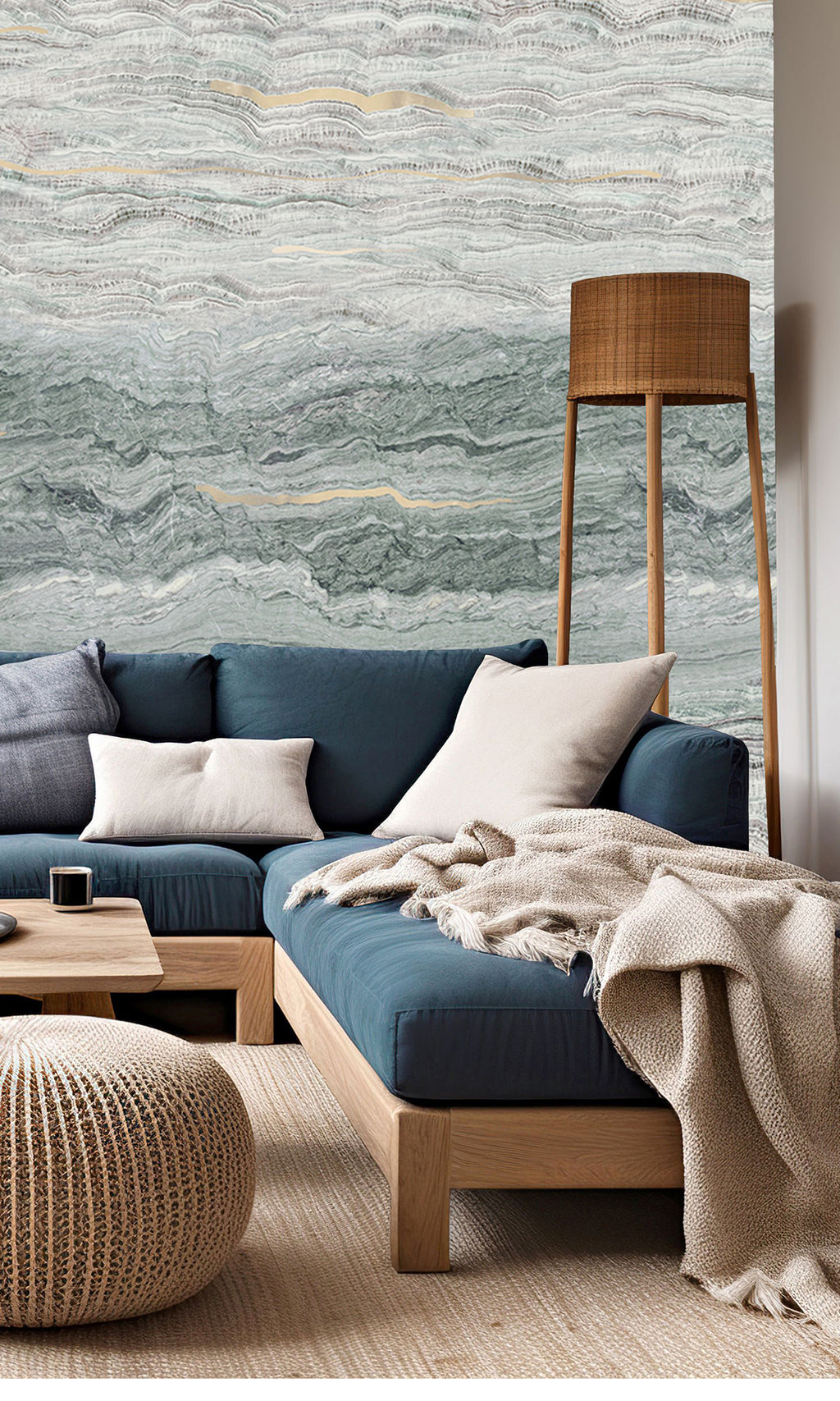 Ash Green Clouds of Jupiter Mural Wallpaper M2610 - Sample – Walls ...