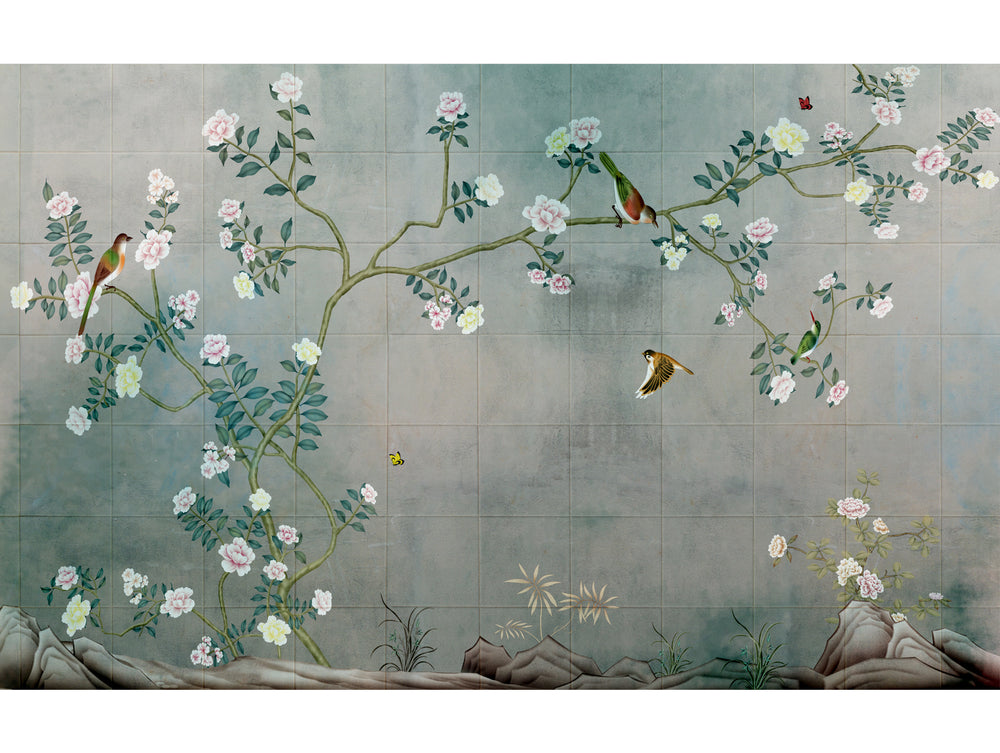 Neutral Garden in Spring Mural Wallpaper M1431 – Walls Republic US