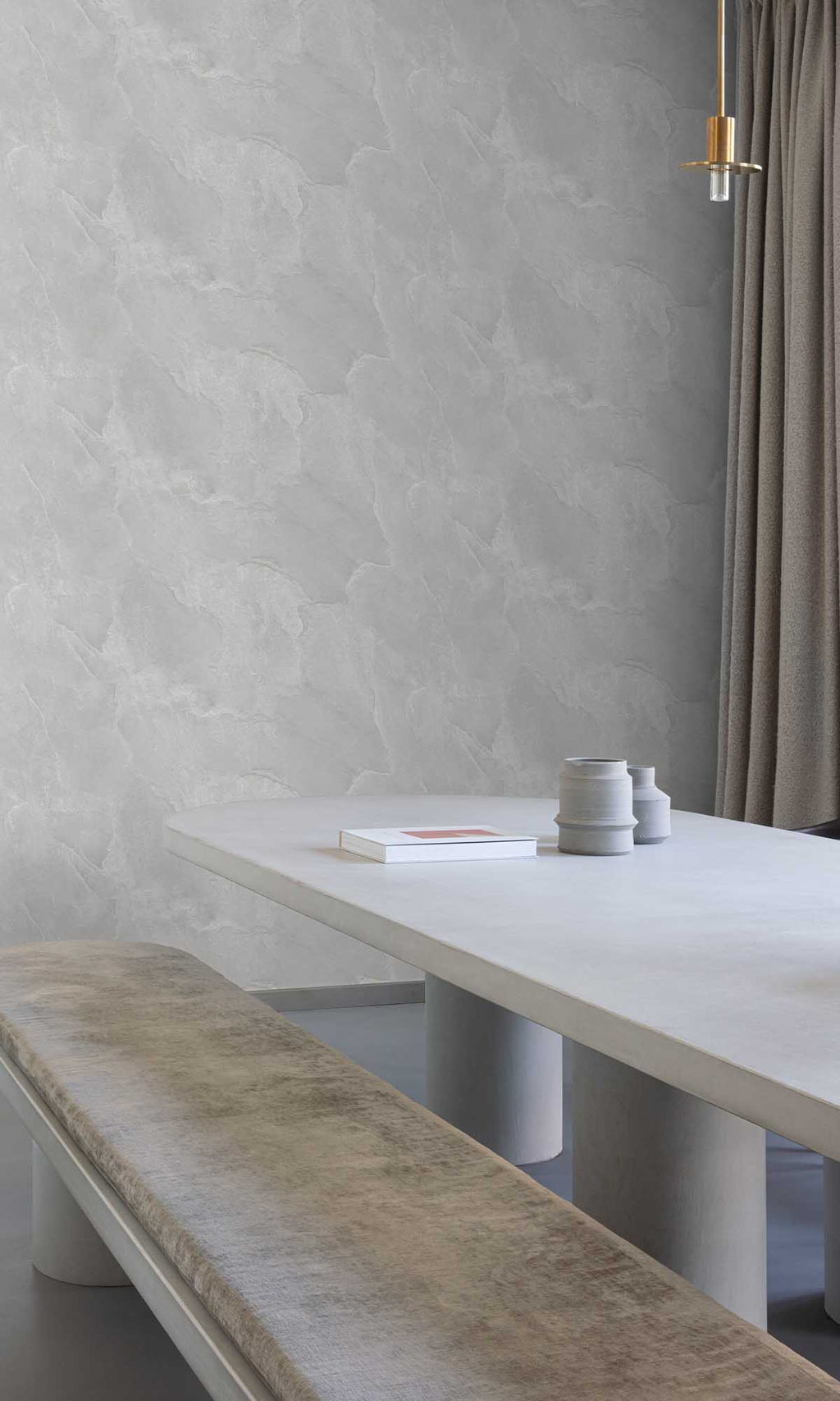 Dhusar Grey Faux Natural Slate Wallpaper R10149 – Walls Republic US