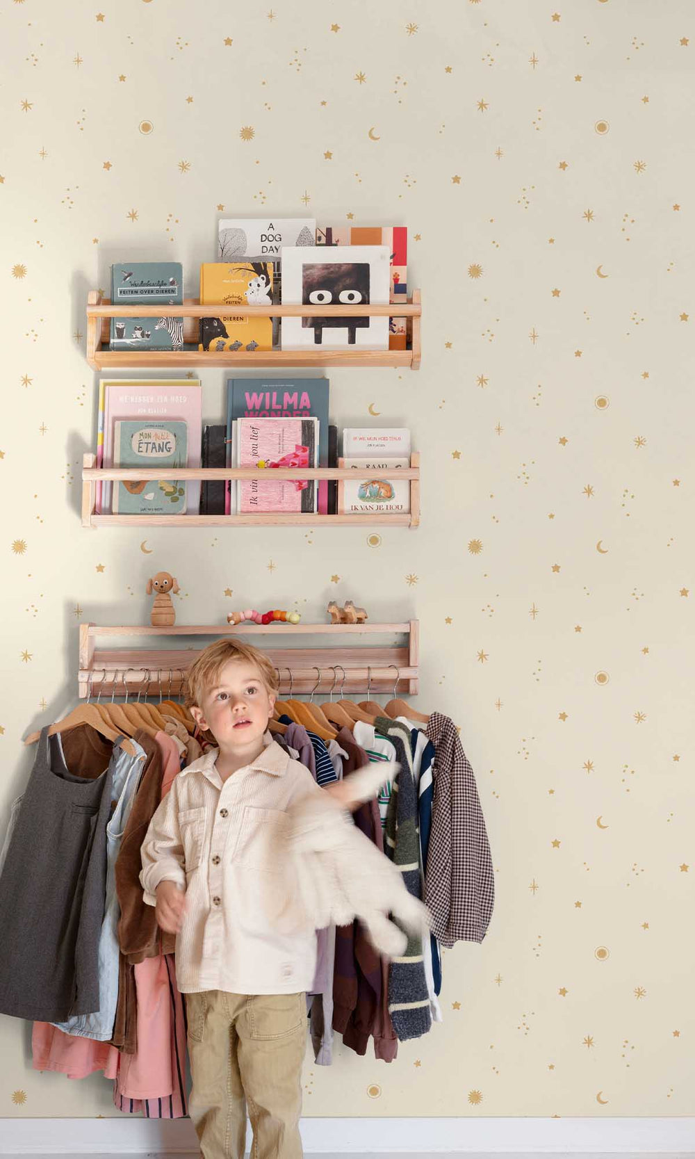 Painter's White Starry Night Sky Wallpaper R10245 – Walls Republic US