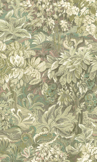Green Floral Foliage Floral Wallpaper R8798 – Walls Republic US