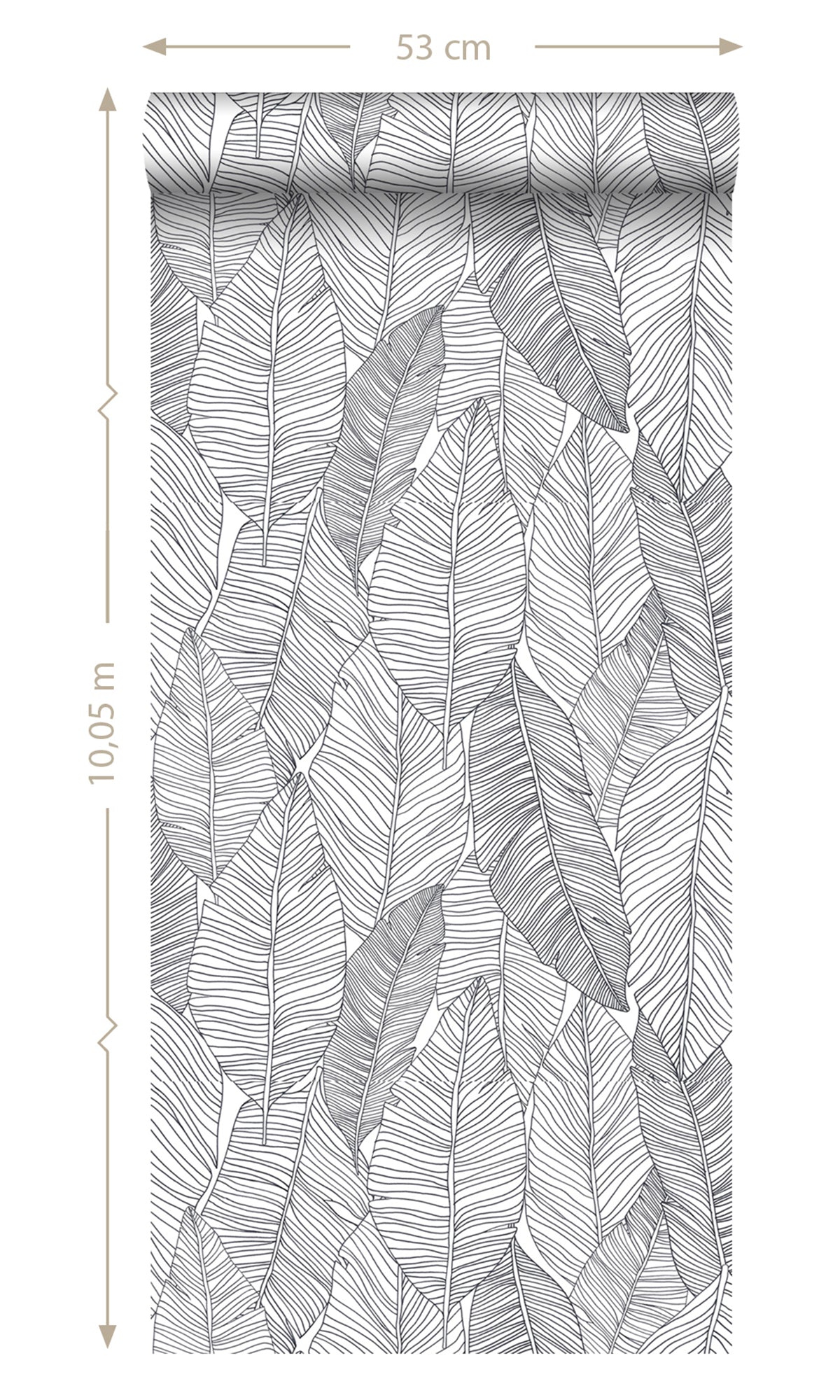 Black and White Pen Drawn Leaves Wallpaper R9418 – Walls Republic US
