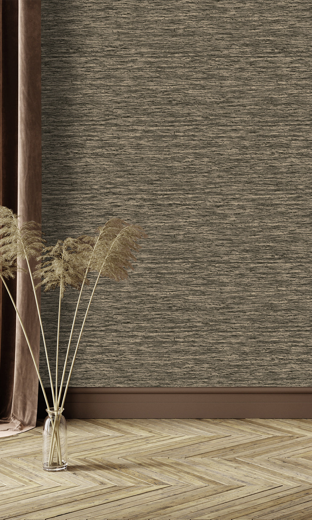 Charcoal Horizontal Water Ripple Print Wallpaper R9533 – Walls Republic US