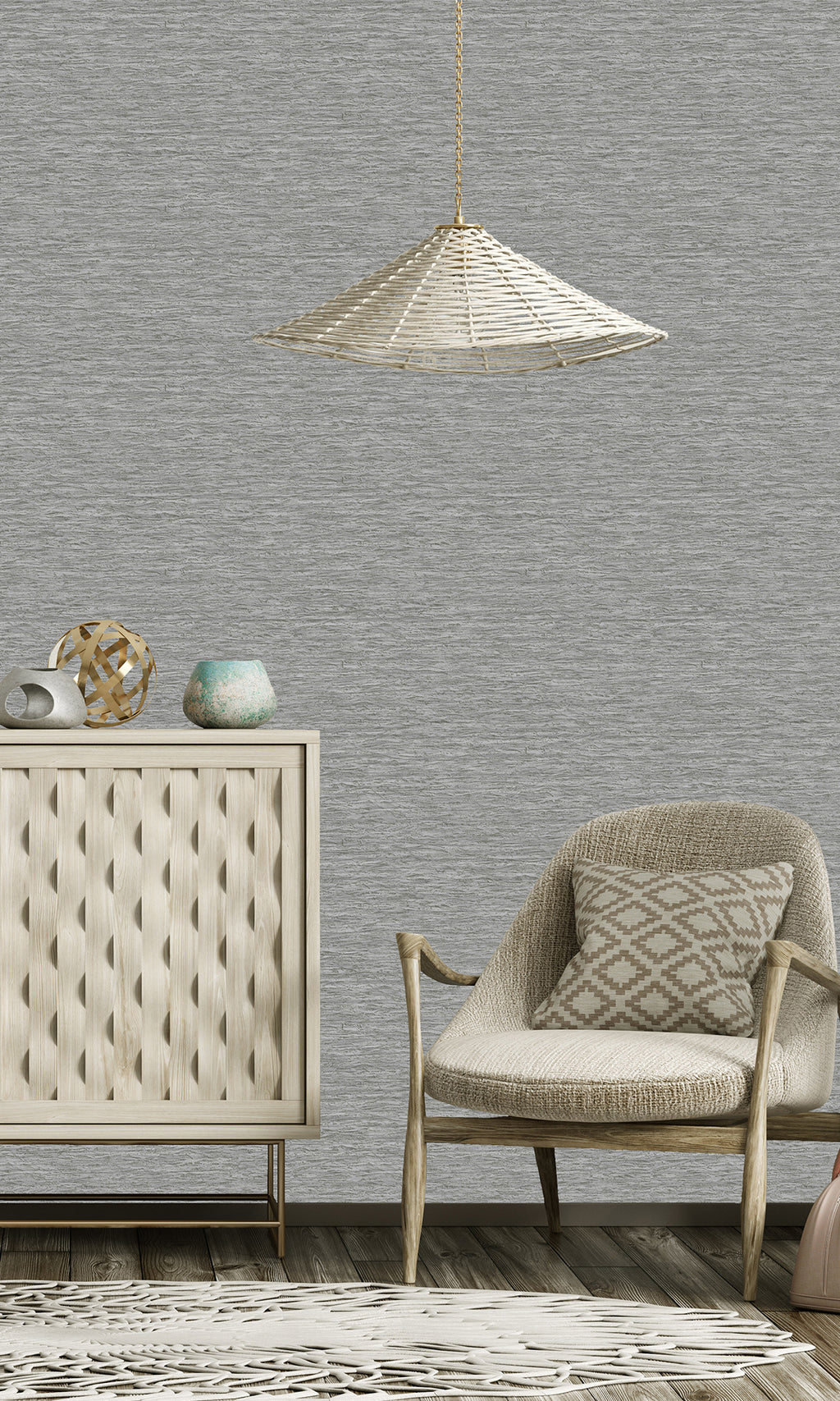 Grey Horizontal Water Ripple Print Wallpaper R9534 – Walls Republic US