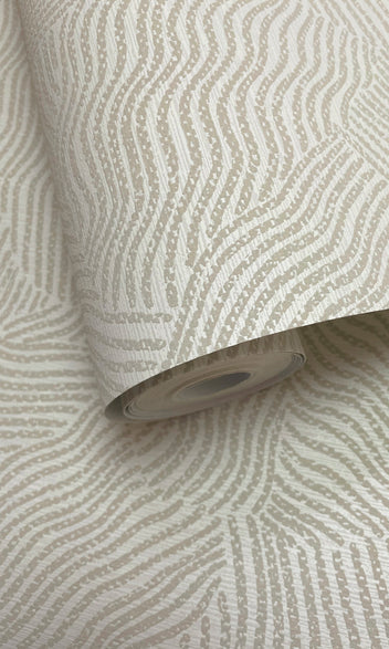 Ivory Plain Rippled Sand Print Wallpaper R9549 – Walls Republic US