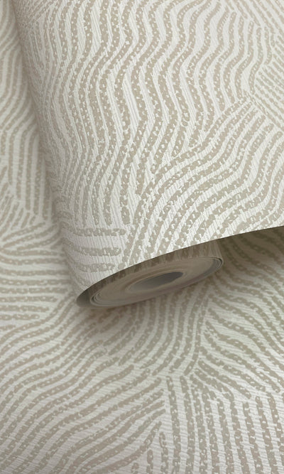 Ivory Plain Rippled Sand Print Wallpaper R9549 – Walls Republic US