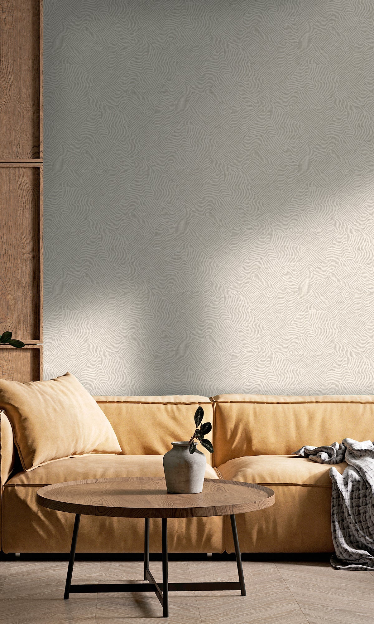 Ivory Plain Rippled Sand Print Wallpaper R9549 – Walls Republic US