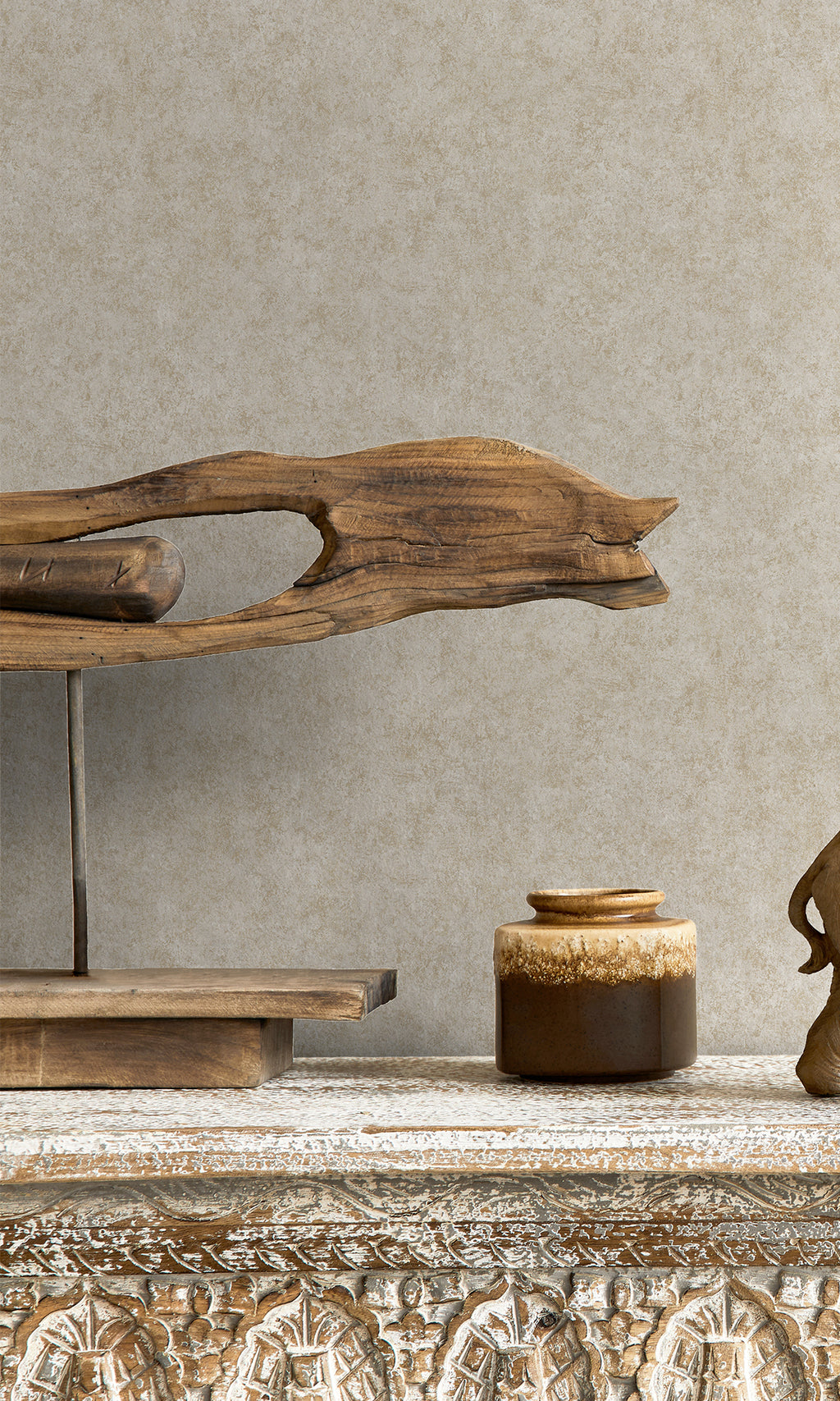 Ivory Abstract Textured Metallic Flecks Print Wallpaper R9565 – Walls ...