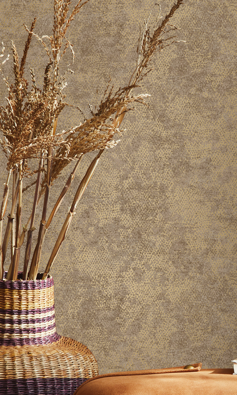 Rust Serpent Luxe Textured Wallpaper R9680 – Walls Republic US