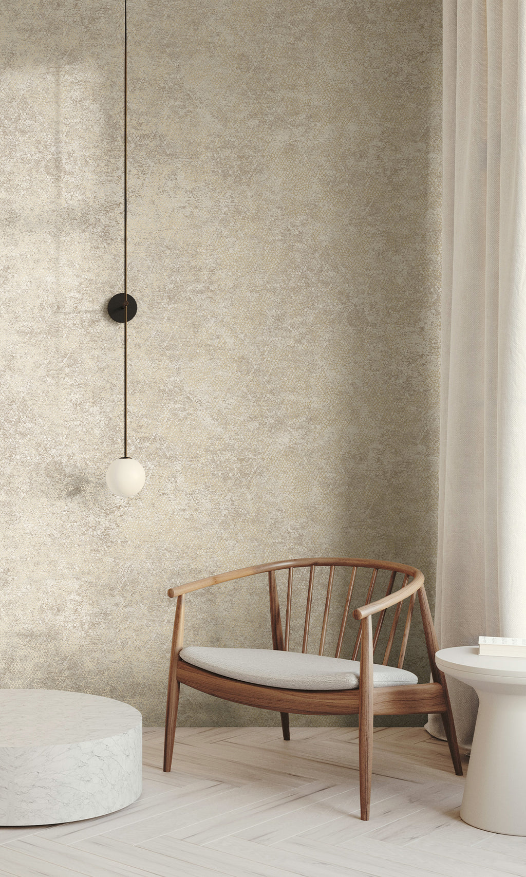 Cream Serpent Luxe Textured Wallpaper R9683 – Walls Republic US
