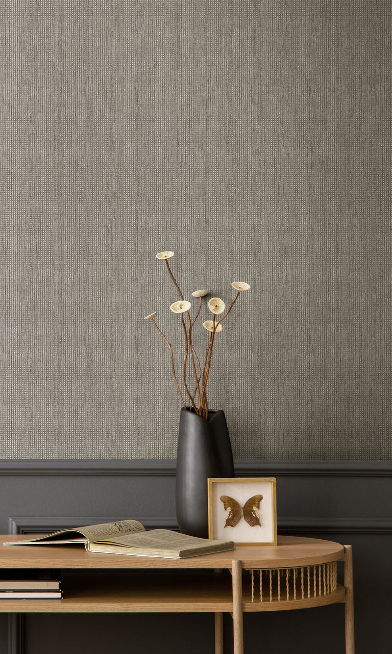 Charcoal Woven Luxe Textured Wallpaper R9687 – Walls Republic US