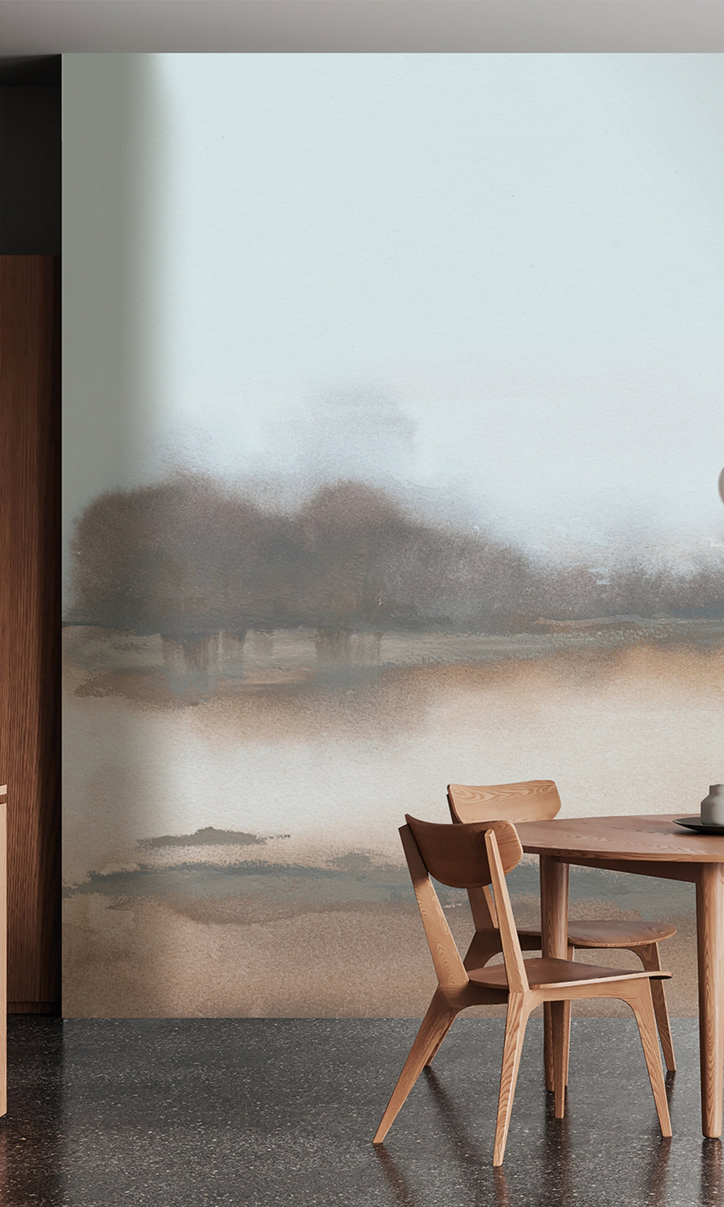 Greige Abstract Sunset Wallpaper RM9039 – Walls Republic US