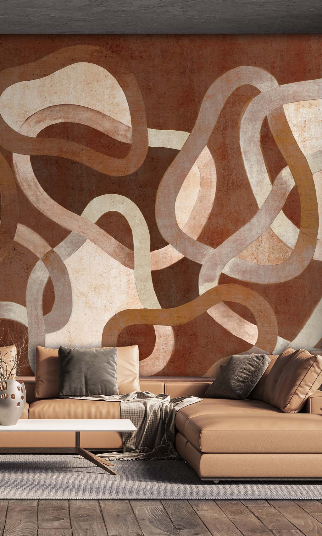 Earth Geometric Abstract Residential Mural RM9105 – Walls Republic US