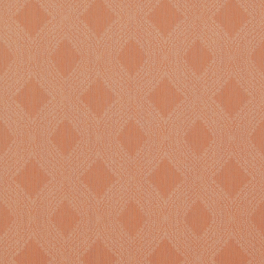 Transitional Geometric Diamond Weave Peach Wallpaper R4118 – Walls ...