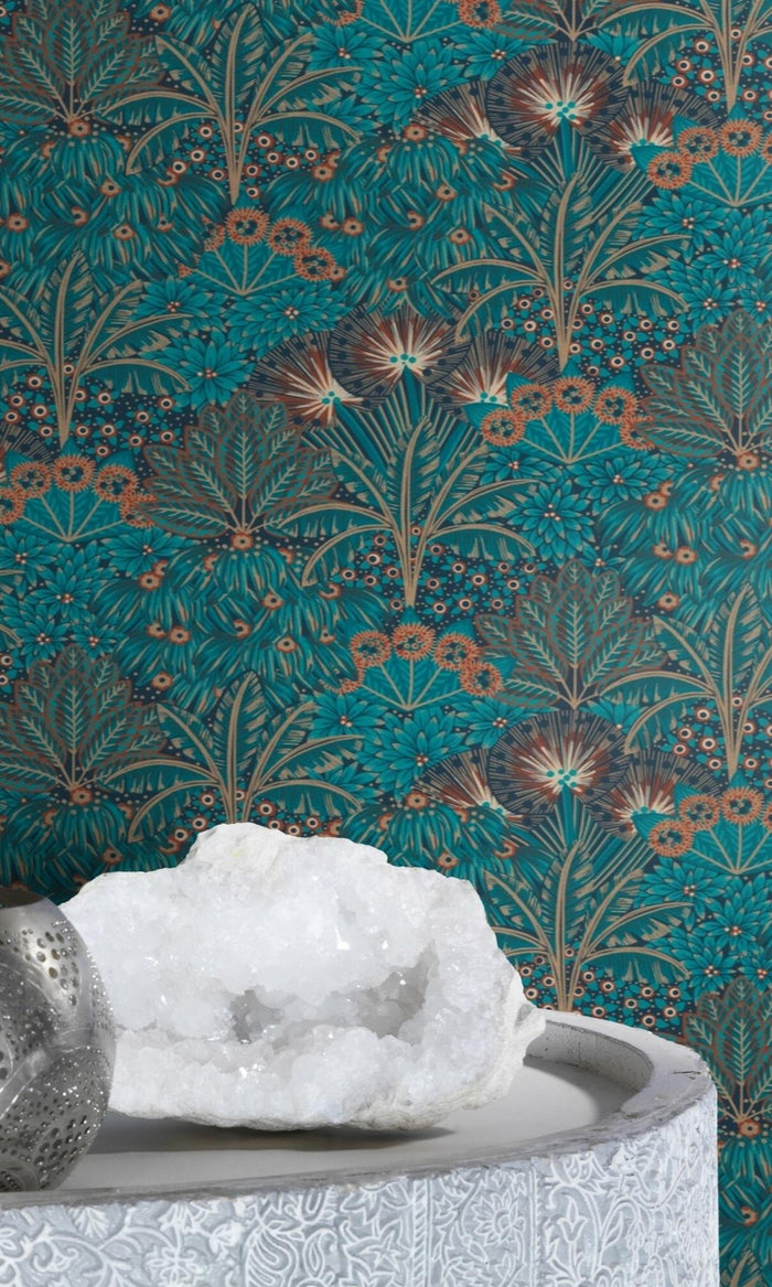 Blue Exotic Blue Palm Trees R7886 – Walls Republic US