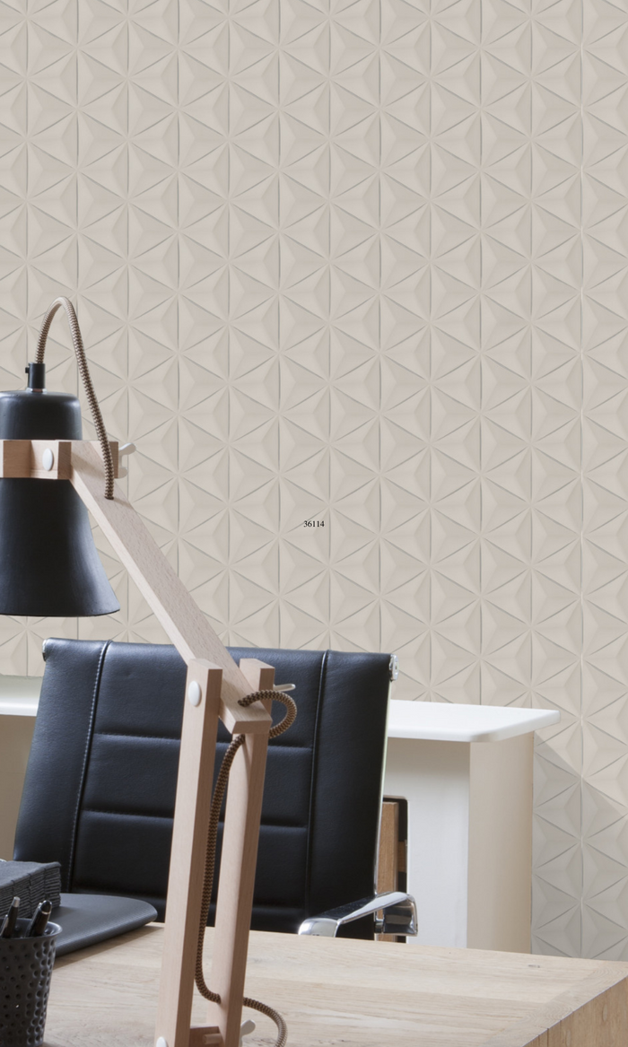 Cream Triad Geometric Commercial Wallpaper C7006 – Walls Republic US