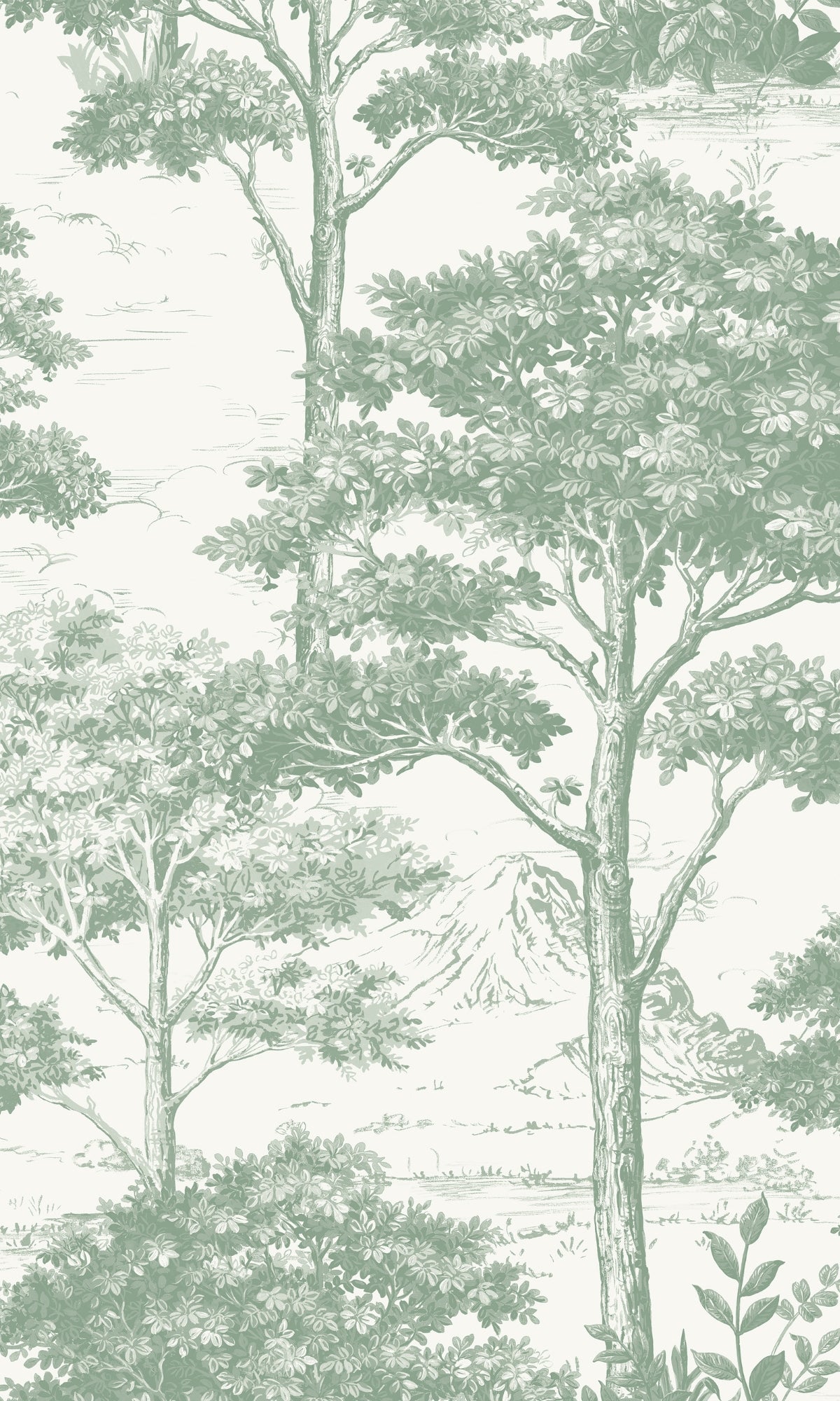 Green Tropical Foliage Trees Wallpaper R7957 – Walls Republic US