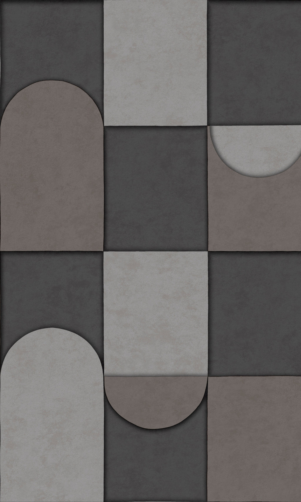 Taupe & Anthracite 3D Patchwork Geometric Wallpaper R8090 – Walls ...